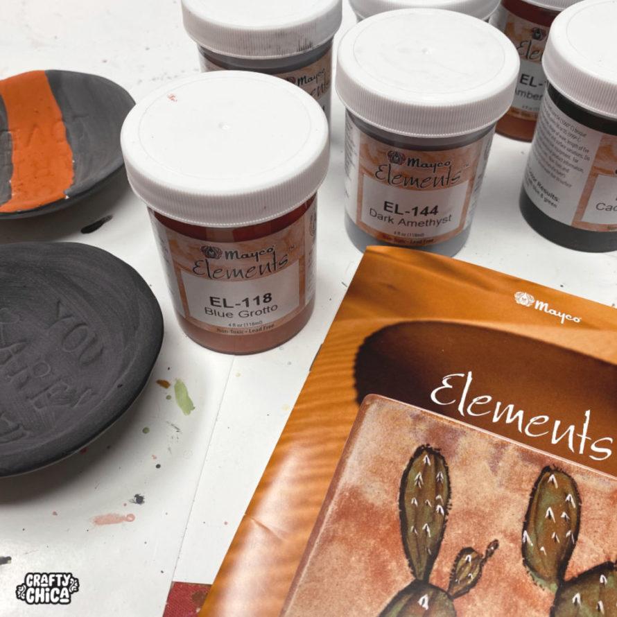 Layering ceramic glazes: Mayco Elements in action! - Crafty Chica