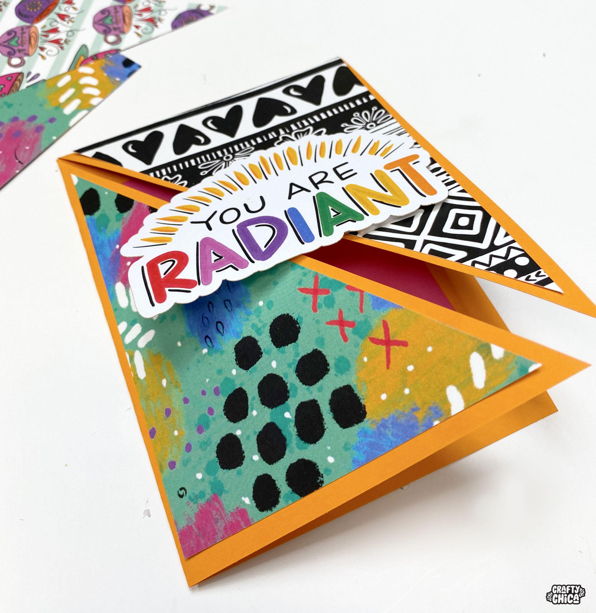 Double Corner Folded Card Tutorial - Crafty Chica