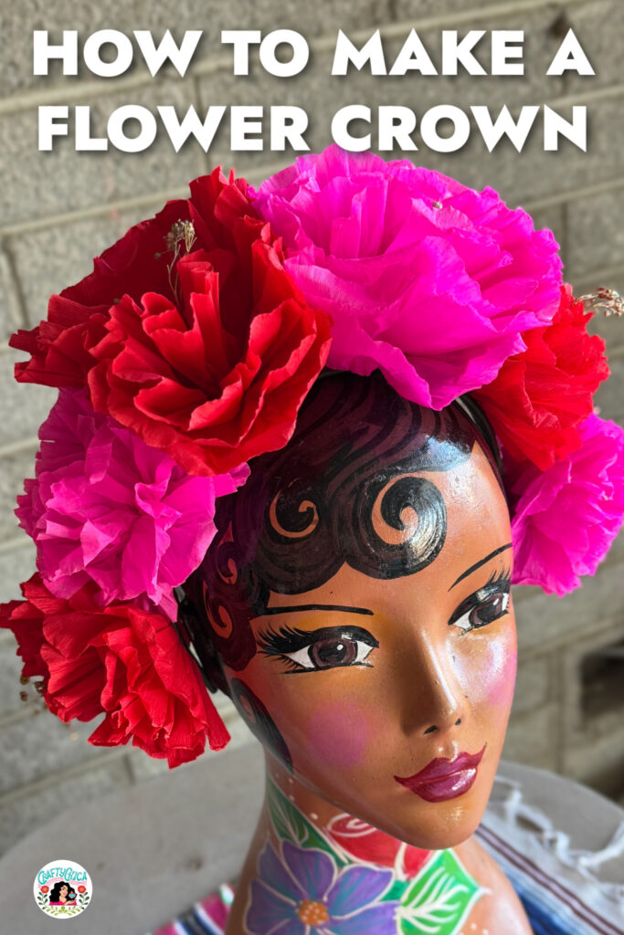 DIY easy Frida flower crown - Crafty Chica