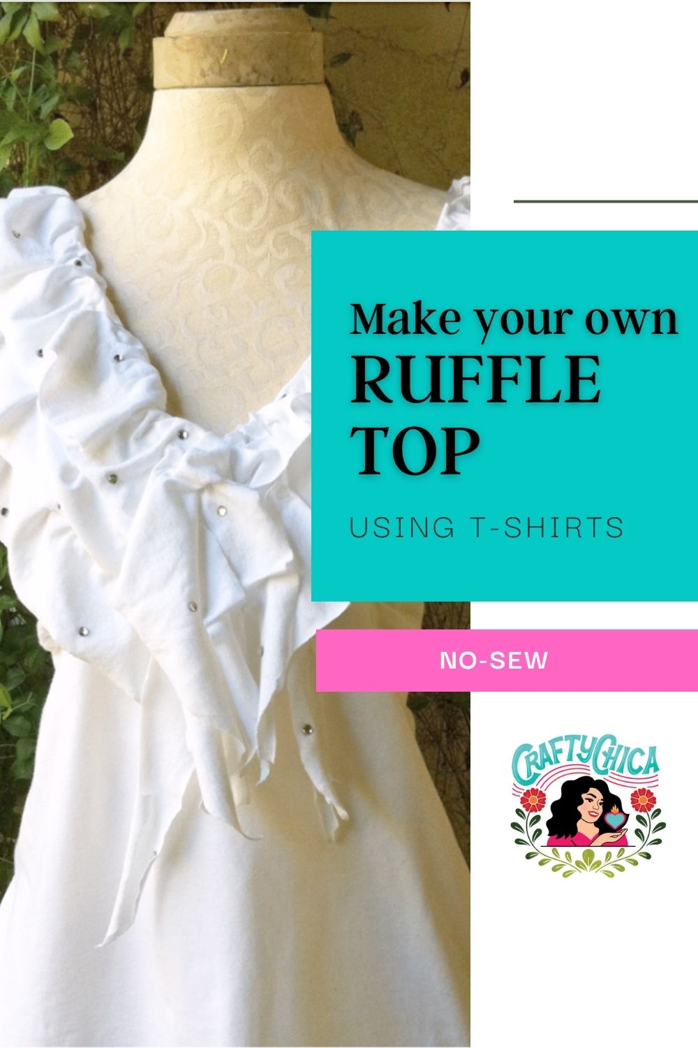 No-sew DIY ruffle top - Crafty Chica