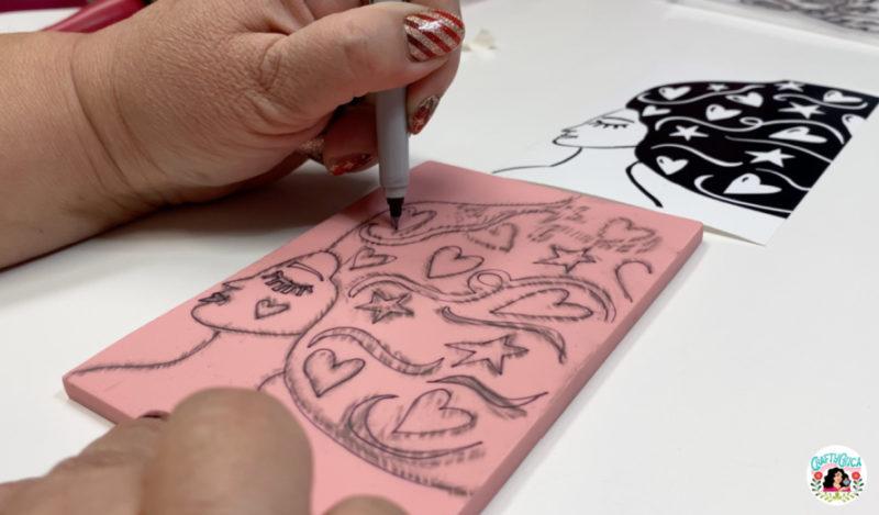 Printmaking: How to carve a stamp and print it! - Crafty Chica