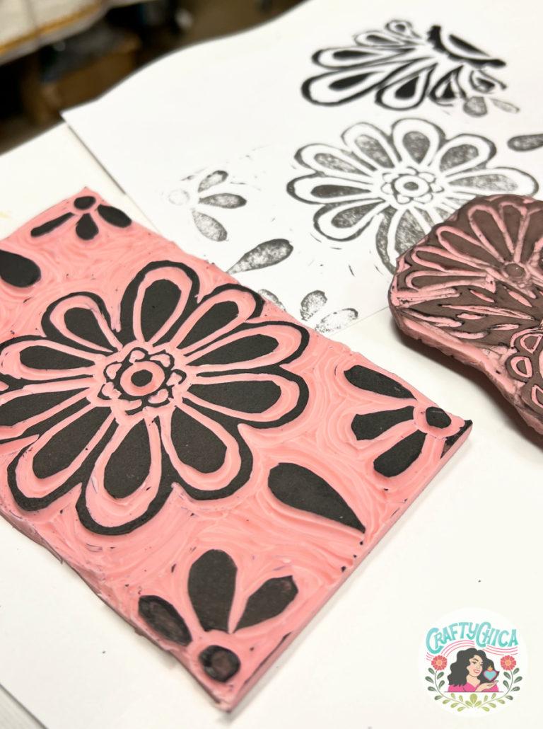 Printmaking: How to carve a stamp and print it! - Crafty Chica