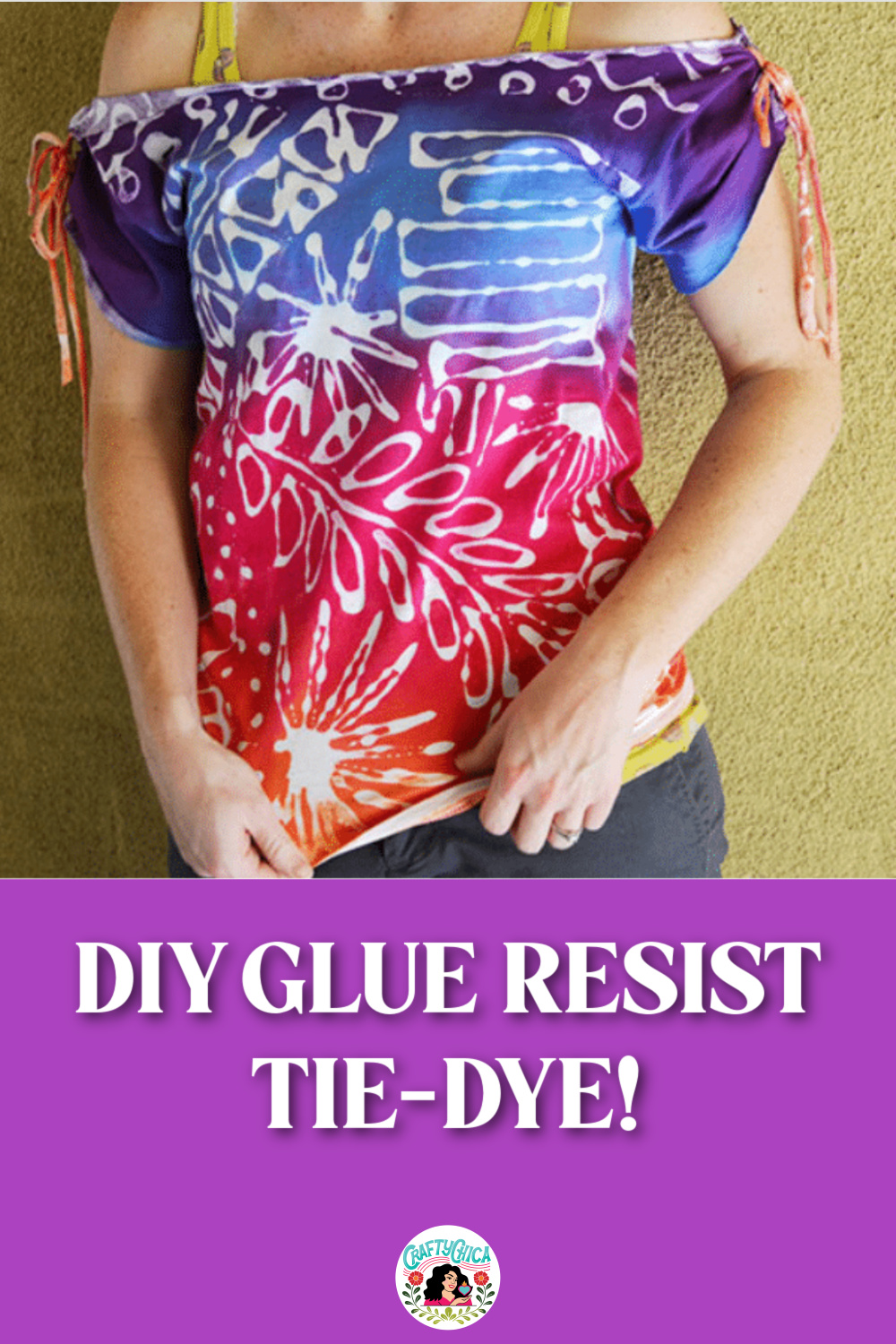 Glue Resist Tie Dye Technique - Crafty Chica