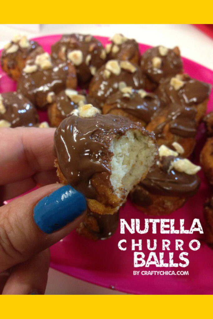 Nutella churro balls - Crafty Chica