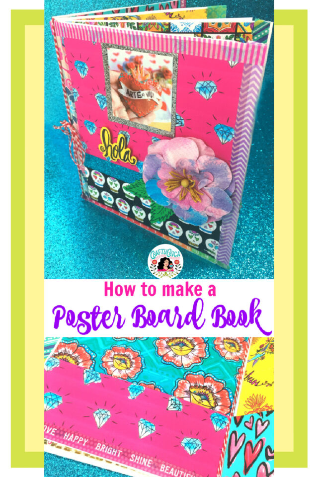 Poster board craft - Folded book tutorial - Crafty Chica