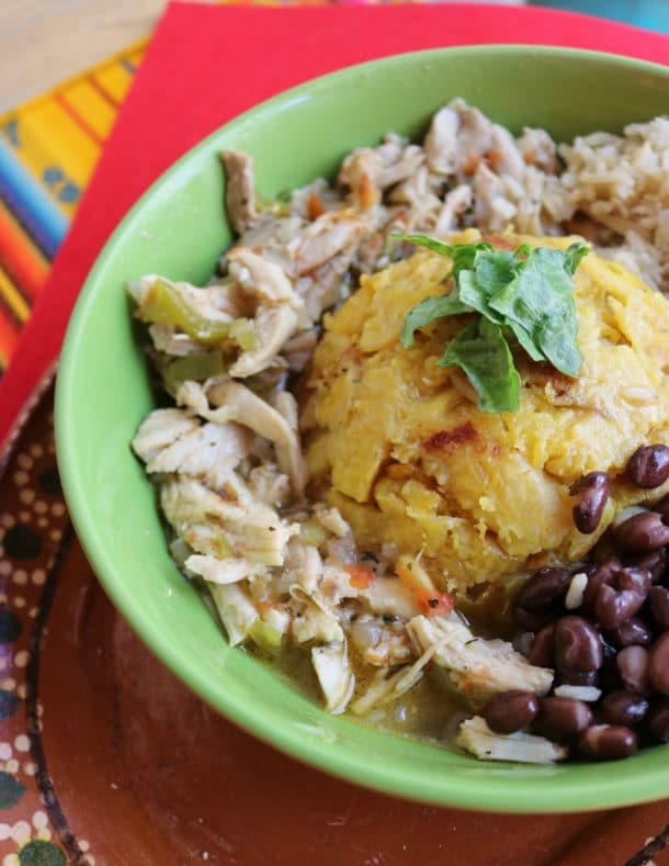 How to make Mofongo de Pollo (Chicken Mofongo) - Crafty Chica