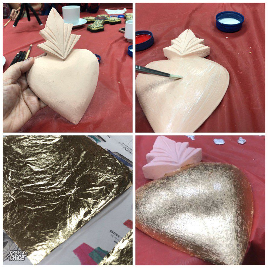 DIY wood corazón con milagros - Crafty Chica