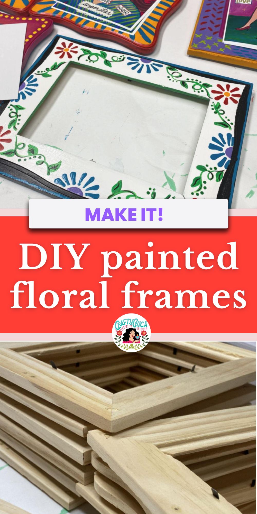 How to paint wood picture frames - Crafty Chica