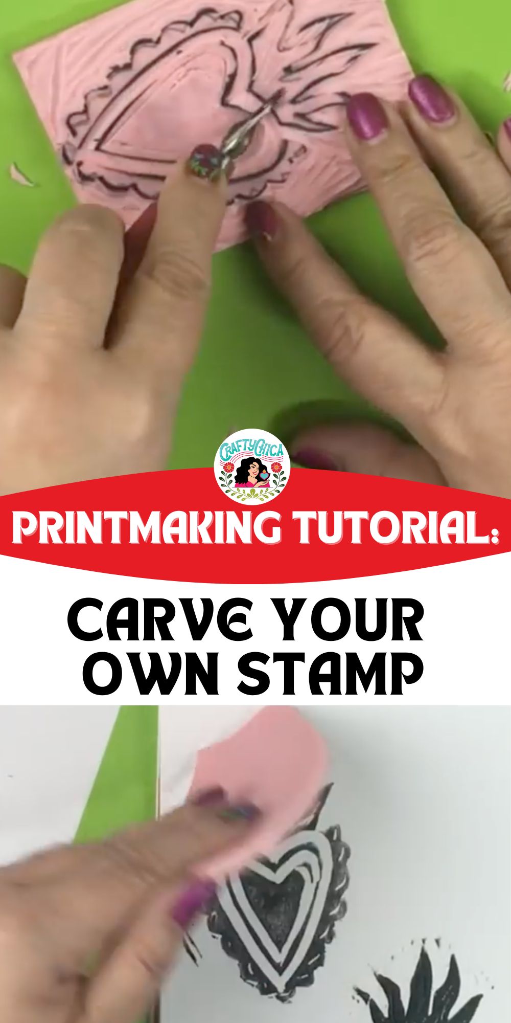 DIY printmaking & carving your own stamps - Crafty Chica