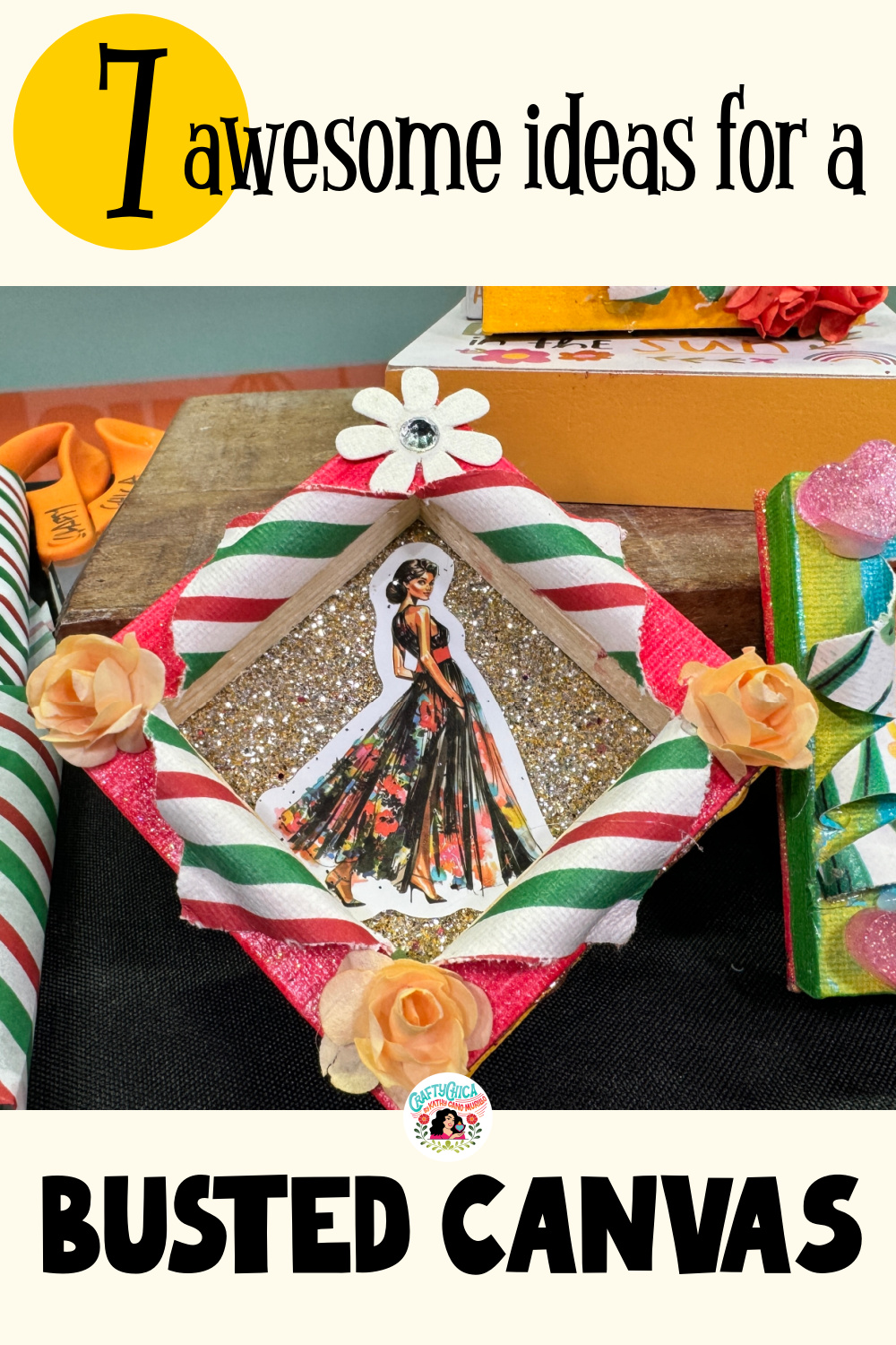 Easy busted canvas tutorial - Crafty Chica