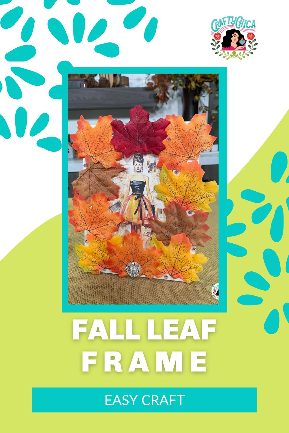 Make a fall leaf frame - Crafty Chica