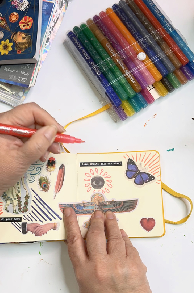 Sticker Journaling - A relaxing sticker craft idea - Crafty Chica