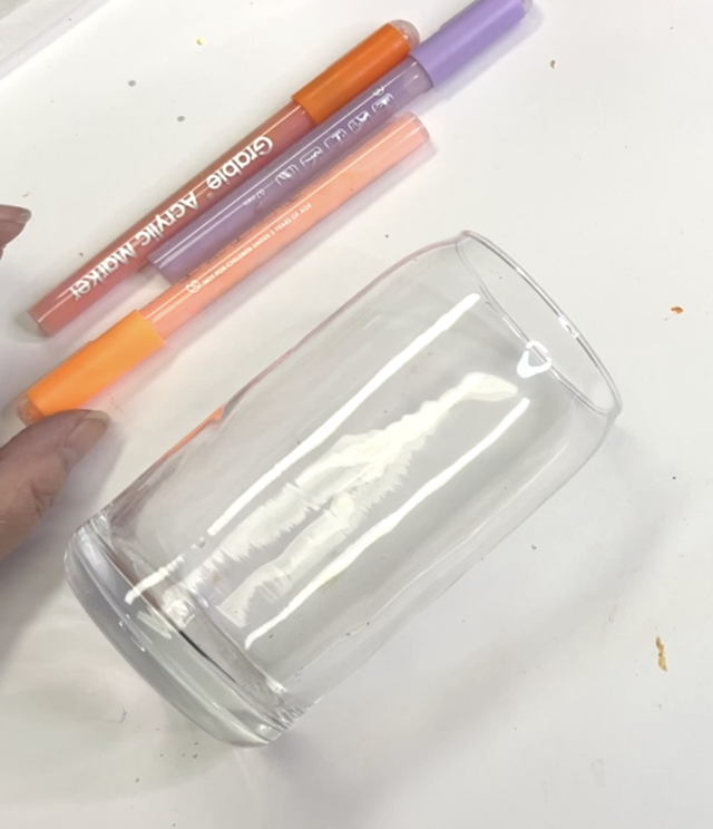 Basic to boujee: Acrylic paint pens on glass cups - Crafty Chica