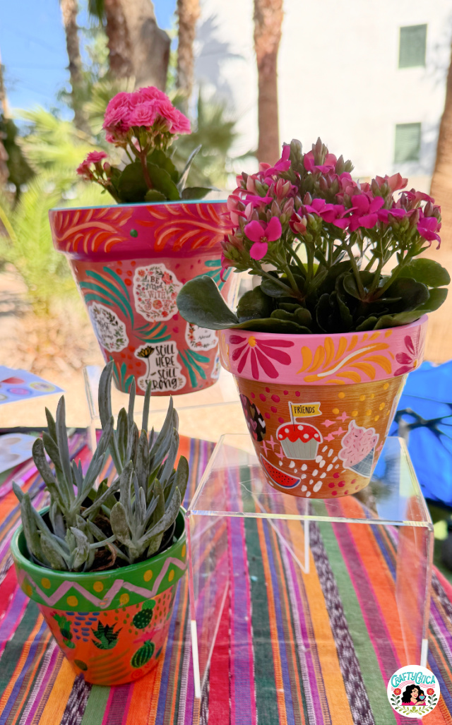 Sticker ideas: Use them to decorate flower pots! - Crafty Chica
