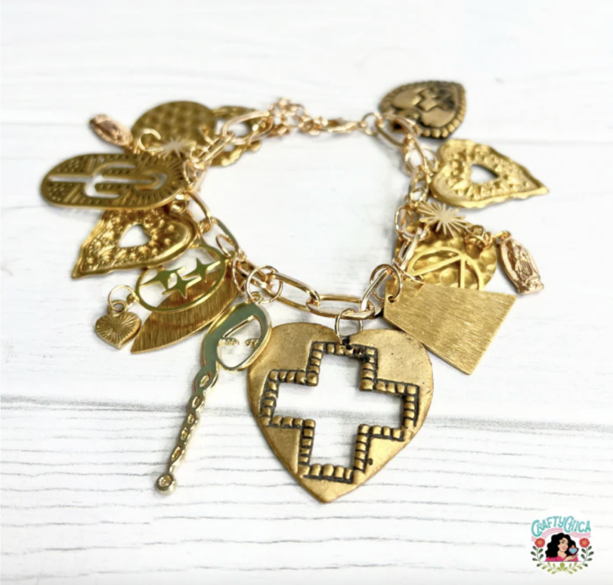 Beaded Bliss: DIY charm bracelet and rings - Crafty Chica