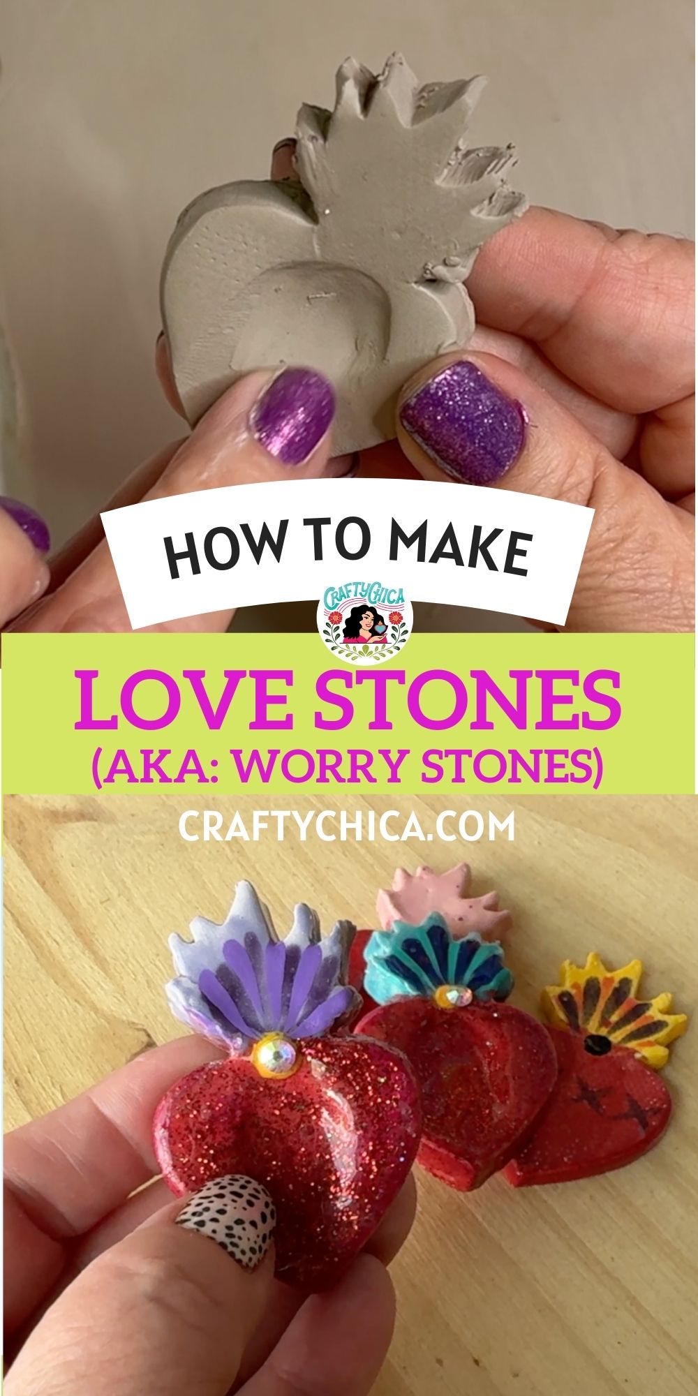 How to make worry stones - I call them LOVE STONES! - Crafty Chica