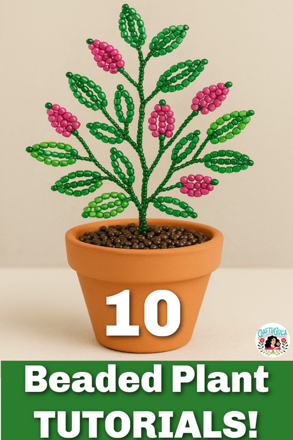 10 beautiful beaded plant tutorials you’ll love to make - Crafty Chica