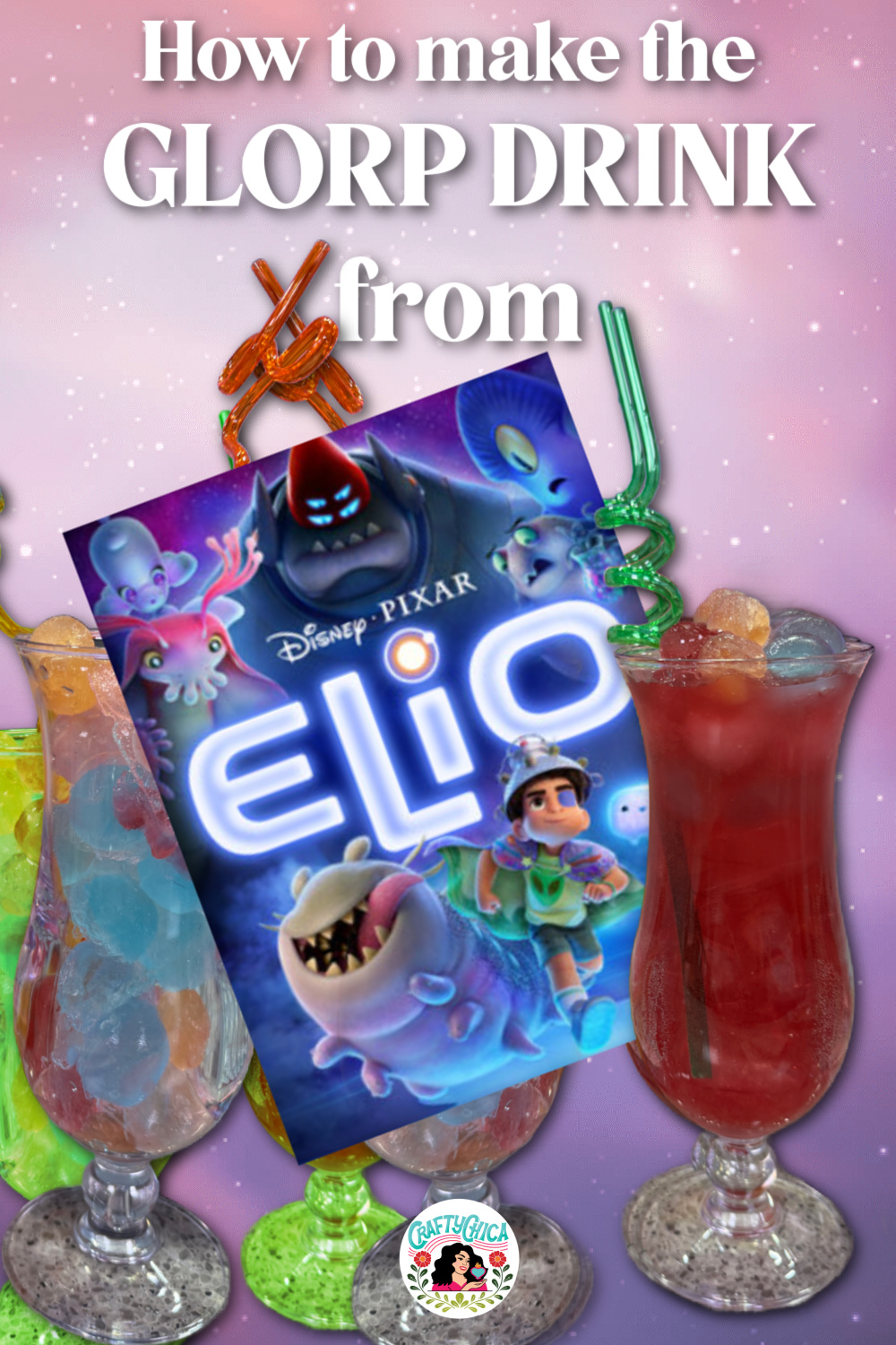 Elio movie crafts: How to make a Glorp drink - Crafty Chica